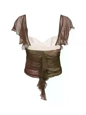 STOLEN STORES Ruffled Ruched Top