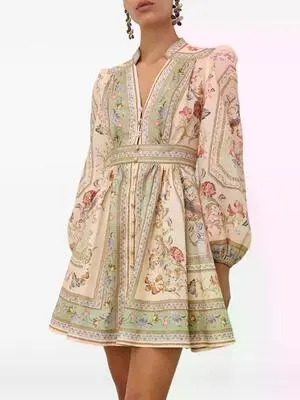 Zimmermann Roselight Floral-print Mini Dress