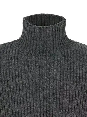 AMOMENTO Ribbed Velvet-knit Sweater - Grey
