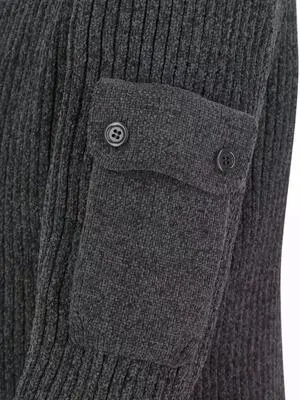 AMOMENTO Ribbed Velvet-knit Sweater - Grey