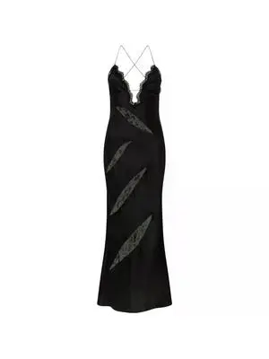 Roberto Cavalli Lace-trim Cut-out Dress