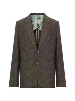 Paul Smith Check Wool Patch-pocket Buggy-lined Blazer - Brown