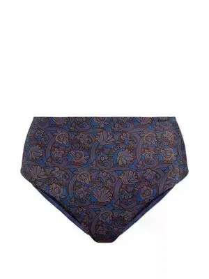 Matteau Paisley-print High-waist Bikini Bottoms