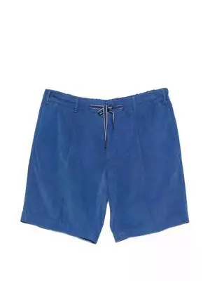 SANTANIELLO Pleated Corduroy Shorts