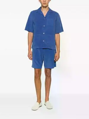 SANTANIELLO Pleated Corduroy Shorts
