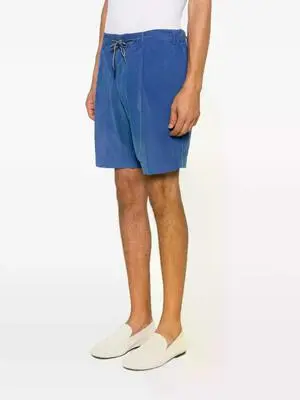 SANTANIELLO Pleated Corduroy Shorts