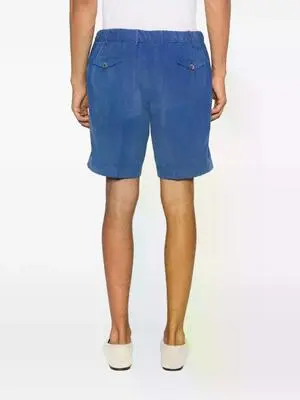 SANTANIELLO Pleated Corduroy Shorts