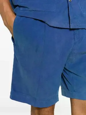 SANTANIELLO Pleated Corduroy Shorts