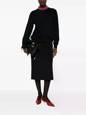 N°21 Contrast-trim Crew-neck Sweater