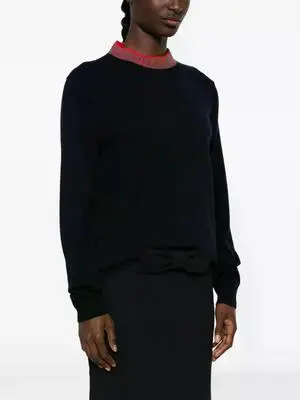 N°21 Contrast-trim Crew-neck Sweater