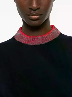 N°21 Contrast-trim Crew-neck Sweater