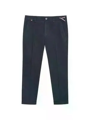 MASON'S Logo-patch Turn-up Trousers - Blue