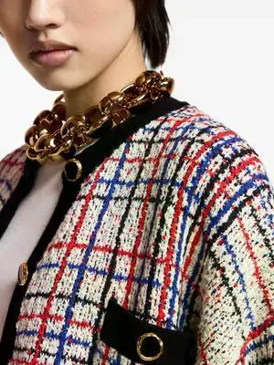 Essentiel Antwerp Kannel Checked-knit Cardigan