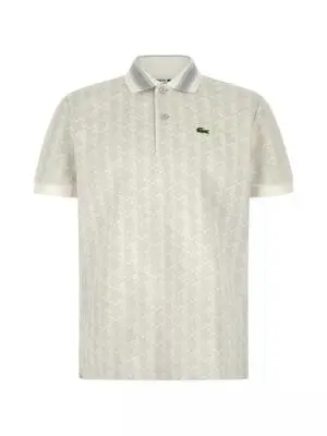 Lacoste Classic Monogram-jacquard Polo Shirt