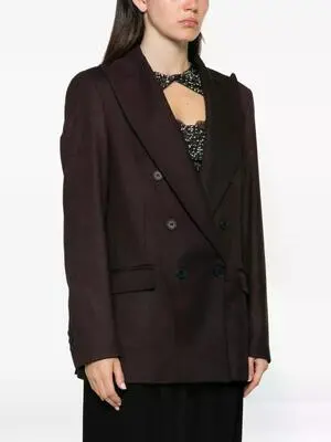 MAR DE MARGARITAS Herringbone Double-breasted Blazer