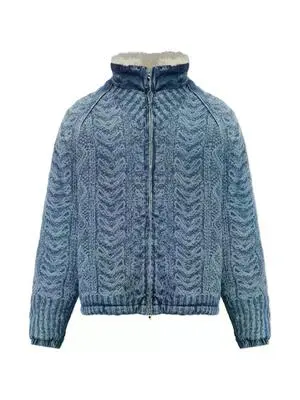 DIESEL® Jacket In Cable-knit-effect Denim