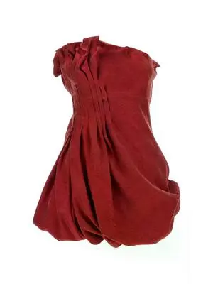Magda Butrym Pleated Asymmetrical Mini Dress