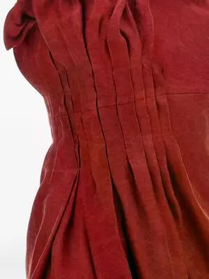 Magda Butrym Pleated Asymmetrical Mini Dress