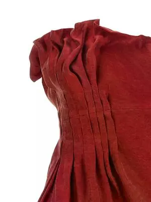 Magda Butrym Pleated Asymmetrical Mini Dress