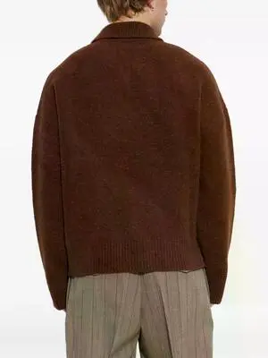 AMI Paris De Coeur Oversized Sweater - Brown