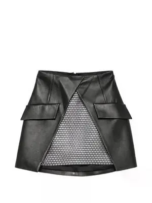 MITILIANE COUTURE Stud-embellished Paneled Mini Skirt - Black