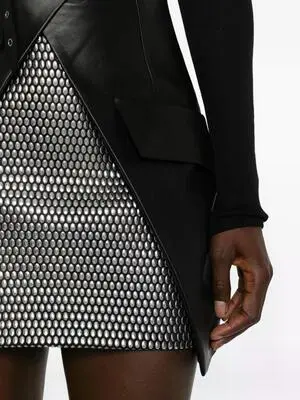 MITILIANE COUTURE Stud-embellished Paneled Mini Skirt