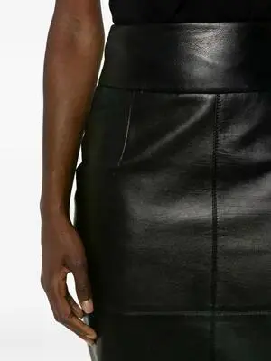MITILIANE COUTURE Panelled Leather Midi Skirt