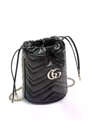 Gucci Gg Marmont Small Bucket Bag - Black