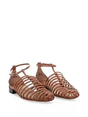 TOD'S Strappy Leather Flat Sandals