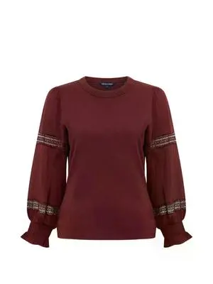 Veronica Beard Bellamie Lace-trim Blouse