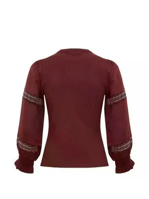 Veronica Beard Bellamie Lace-trim Blouse