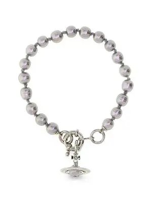 VIVIENNE WESTWOOD Orb Faux-pearl Bracelet - Grey