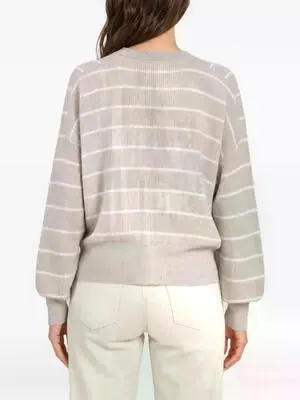 Brunello Cucinelli Striped Ribbed-knit Sweater