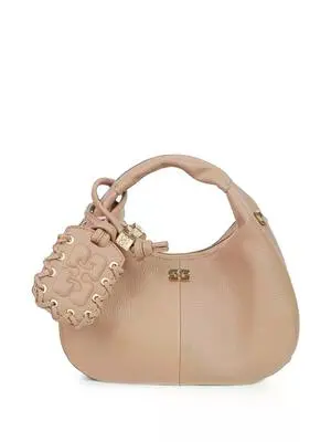 GANNI Mini Shoulder Bag In Grained Brown - Neutrals