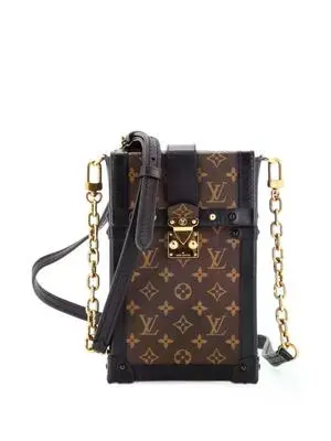 LOUIS VUITTON Vertical Trunk Pochette Monogram Canvas Crossbody Bag
