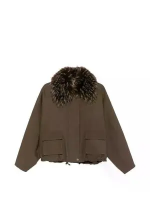 VALENTINI 1972 Faux-fur-trim Drawstring Jacket - Green