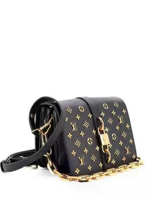 LOUIS VUITTON Rendez-vous Monogram Metal Calfskin Shoulder Bag - Black