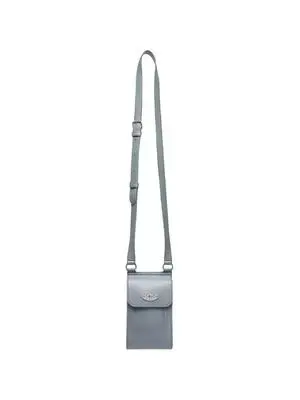 Mulberry Mini Antony Grained Leather Shoulder Bag - Grey