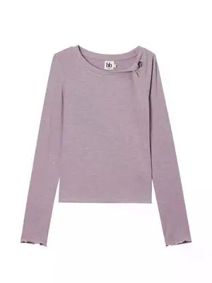 B+AB Knot-detail Long-sleeve T-shirt - Purple