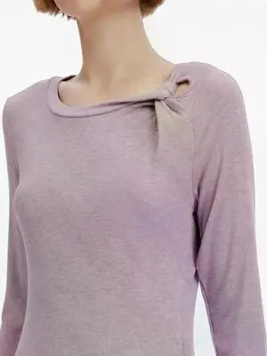 B+AB Knot-detail Long-sleeve T-shirt - Purple