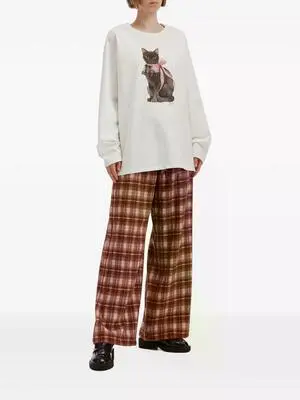 B+AB Check-pattern Trousers - Brown