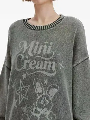 MINI CREAM Graphic-print Intarsia-knit Sweater