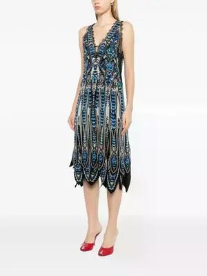 Roberto Cavalli All-over Graphic-print Dress - Blue