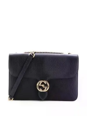 Gucci Interlocking Leather Medium Shoulder Bag