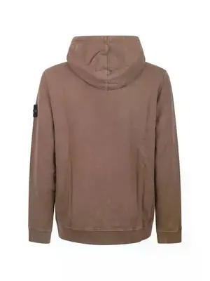 Stone Island Zip-up Hoodie - Brown