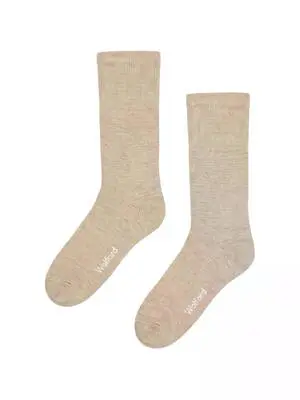 Wolford Terry-panelled Ribbed-trim Socks - Neutrals