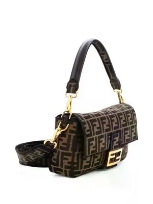 Fendi Baguette Nm Bag Zucca Canvas Medium Shoulder Bag