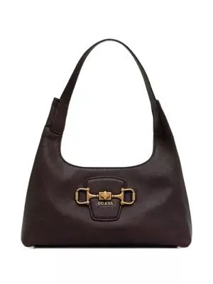 Guess Sunset Horsebit Grained Tote Bag - Brown