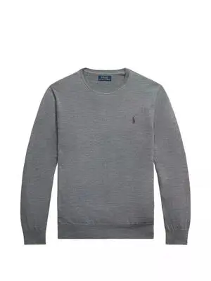 Polo Ralph Lauren Logo-embroidered Wool Sweater - Grey