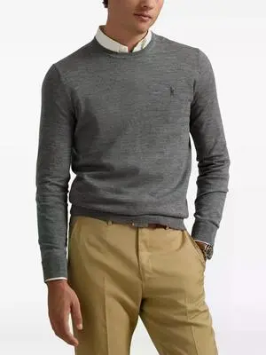Polo Ralph Lauren Logo-embroidered Wool Sweater - Grey